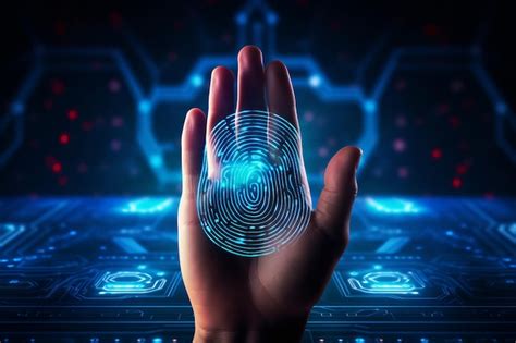 Premium Photo Enhancing Security Measures Biometric Fingerprint Scans Ensure Employee