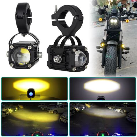 범용 오토바이 Led 헤드 라이트 프로젝터 조명 보조 스포트라이트 램프 Aliexpress