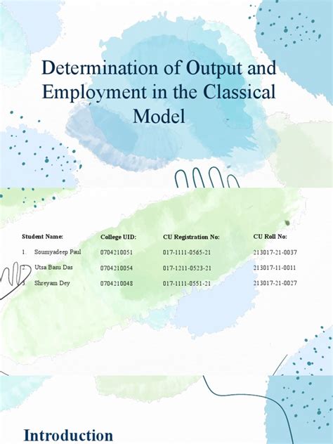 Determination Of Output And Employment Economics Pdf Labour Economics Supply Economics
