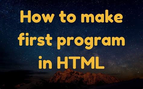 First Program In Html Using Notepad The Coding Bus