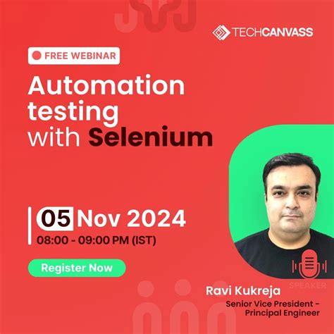 Techcanvass On Linkedin Freewebinar Automationtesting Selenium Techcanvass Careergrowth