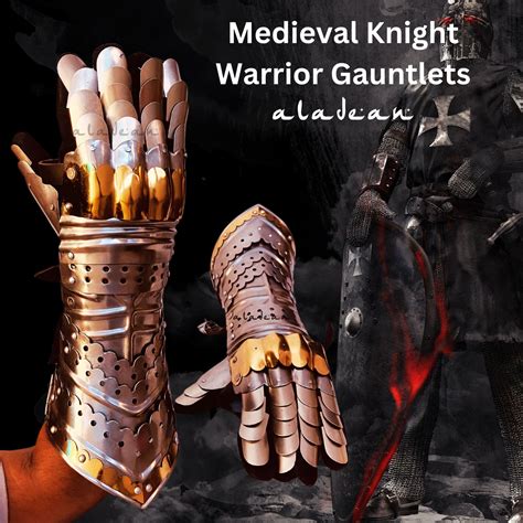 German Gothic Knight Style Gauntlets Medieval Gloves Aladean