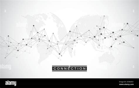 Global Network Connection Social Network Communication In The Global Business World Map Point