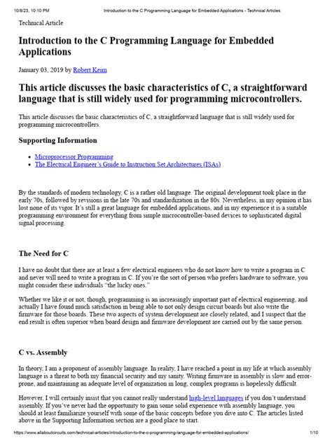 Intro To Embedded C Pdf