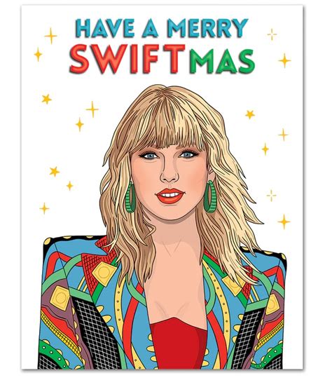 Taylor Swift Merry Swiftmas Christmas Card Retrofestive Ca