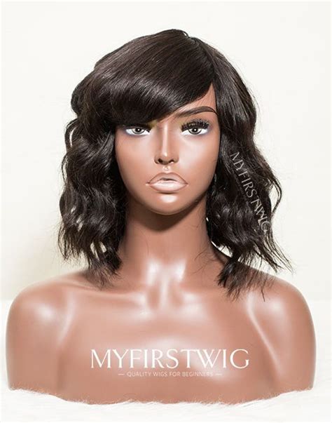 Shoulder Length Wavy Hair Side Bangs