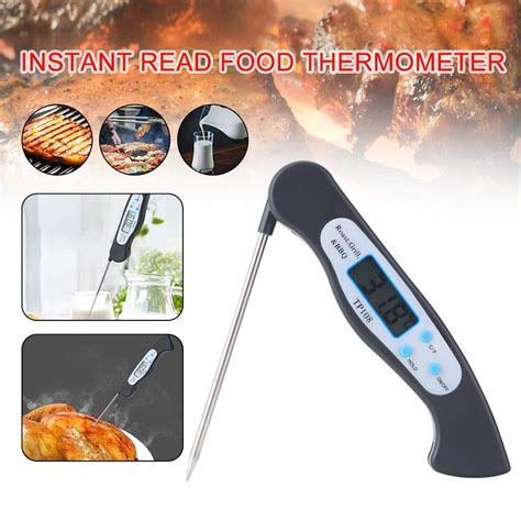 Foldable Food Thermometer Probe Digital Thermomete Vicedeal