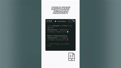 Freeze Array In Javascript Javascript Coding Codinginterview Youtube