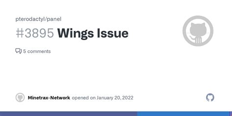 Wings Issue · Issue 3895 · Pterodactyl Panel · Github
