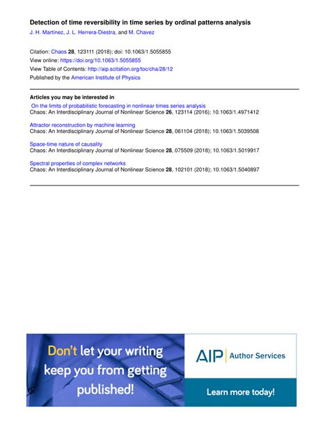 pdf detection of time reversibility in time series by ordinal