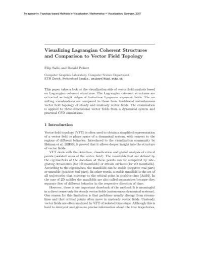 Visualizing Lagrangian Coherent Structures And Comparison To