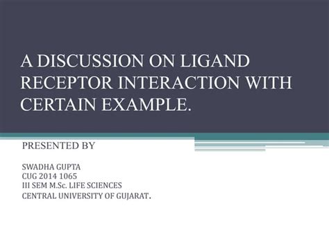 Protein Ligand Interaction Pptx