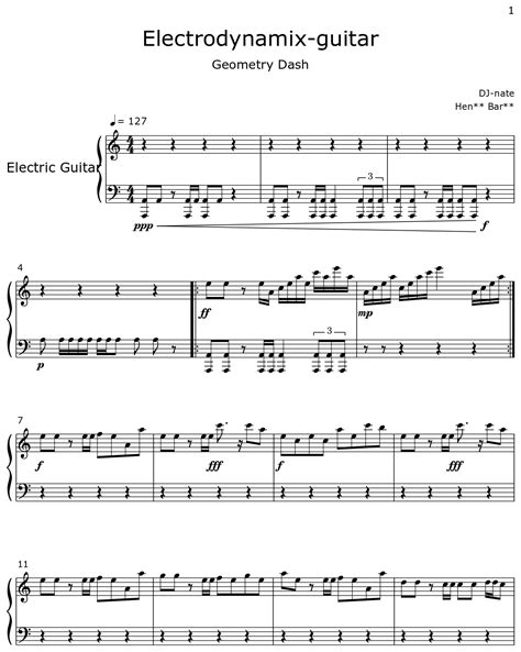 Electrodynamix Guitar Sheet Music For Electric Guitar