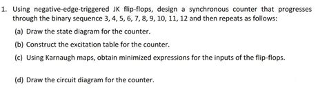 Solved Using Negative Edge Triggered JK Flip Flops Chegg