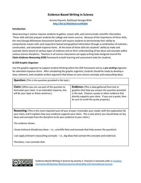 Evidence Based Writing In Science These Skills Will Also Prepare