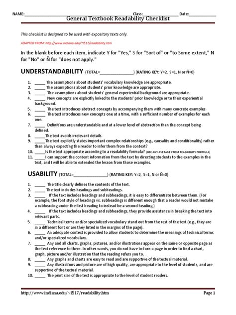 assessing the readability usability and interest level of educational