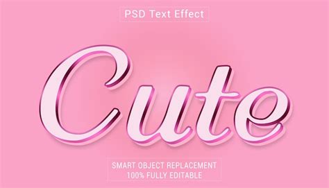 Psd Cute Logo Text Style Effect Premium Psd
