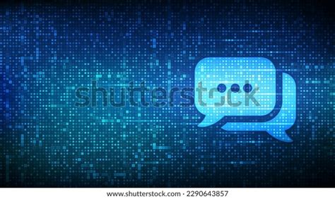Chat Icon Made Binary Code Chatbot Stock Vector Royalty Free