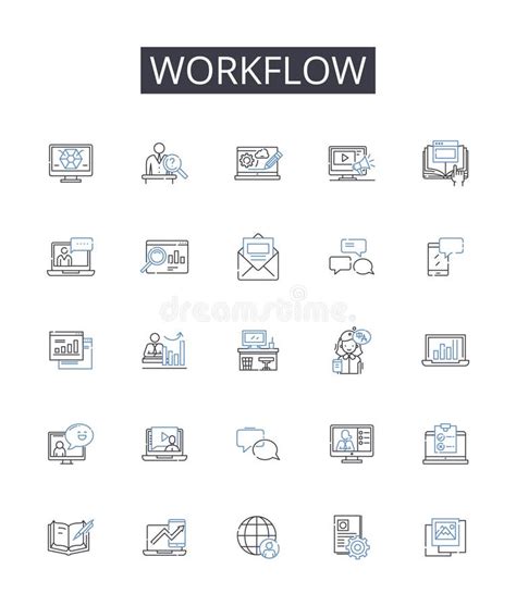 Project Framework Line Icons Collection Methodology Framework