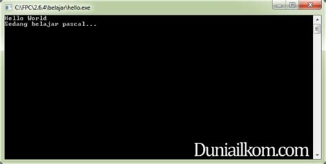Cara Menjalankan Kode Program Pascal Membuat File Exe Duniailkom