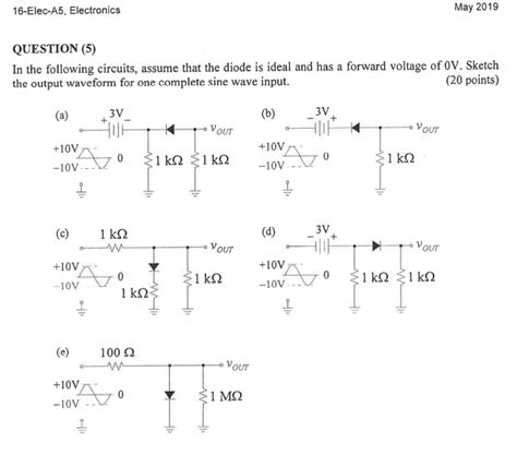 Solved 16 Elec A5 Electronics May 2019 QUESTION 5 In The Chegg Com