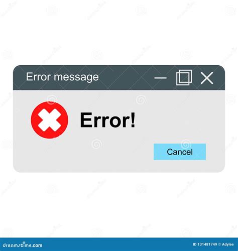 Sistema Informático 5 De Mensagem De Erro Do Vetor Imagem De Stock