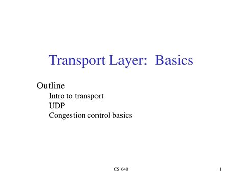ppt transport layer basics powerpoint presentation free download