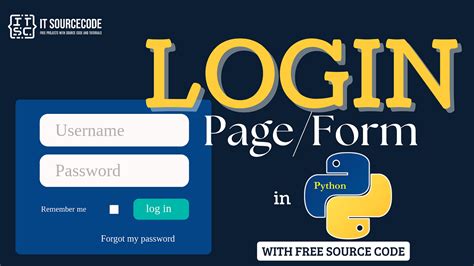 How To Create A Login Pageform In Python With Free Source Code By
