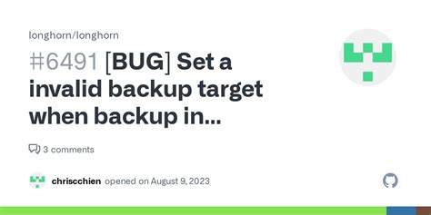 Bug Set A Invalid Backup Target When Backup In Progress Will Cause