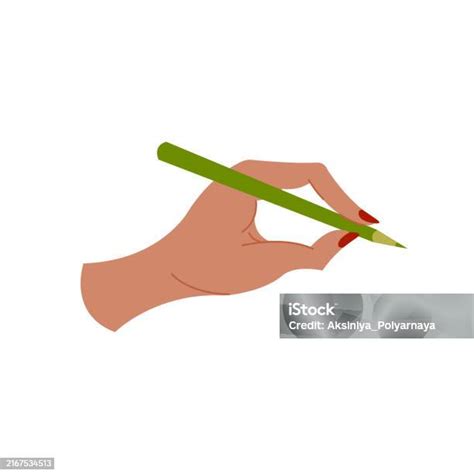 여자의 손은 연필로 무언가를 씁니다 벡터 일러스트 레이 션 공란에 대한 스톡 벡터 아트 및 기타 이미지 공란 공부 교육 Istock