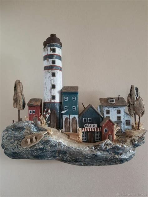 Ключница настенная Домики дрифтвуд Фьорды Норвегии в интернет магазине на Ярмарке Мастеров