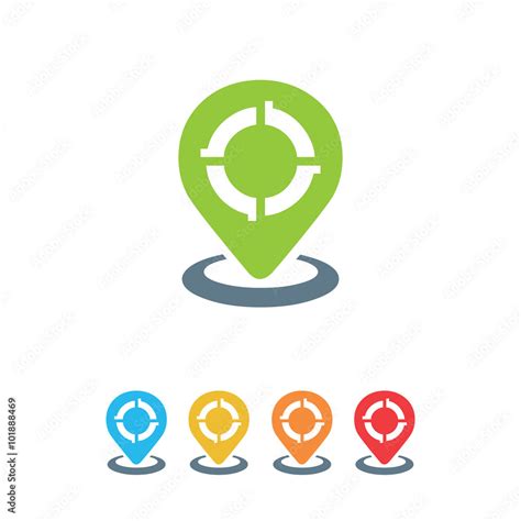 an excellent logo for geo location search detect location technology
