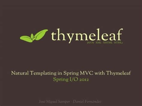 natural templating in spring mvc with thymeleaf [pdf