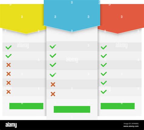Price Comparison Menu Template Blank Web Page Stock Vector Image And Art