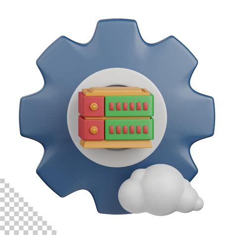Premium Psd 3d Rendering Database Server Isolated Useful For Business