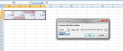 excel highlight unique value in row stack overflow