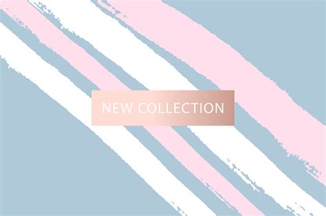 새로운 컬렉션 패션 헤더의 집합입니다 금과 파스텔 홍당무입니다 우아한 파스텔에 손으로 그린 브러쉬 텍스처 훌륭한 광고 소셜 미디어 웹 블로그 전단지 포스터 브로슈어 초대장