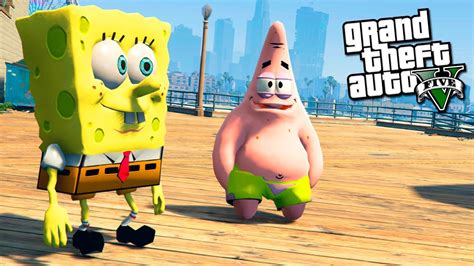 Gta 5 МОДЫ СПАНЧ БОБ И ПАТРИК ЗАТОПИЛИ ГОРОД В Gta 5 МИР МОДОВ Gta 6 Youtube