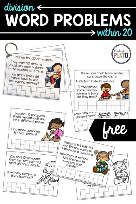 Division Word Problems Within 20 Division Word Problems Word Problems Phonics Activities