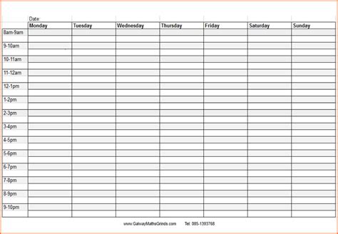 Free Class Schedule Grid Template Templates With Class Schedule Grid Template Cards Design