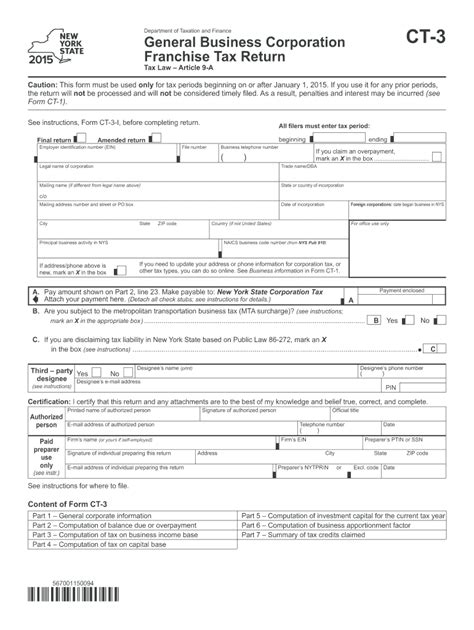 Form Ct3 2015 Fill Out And Sign Online Dochub