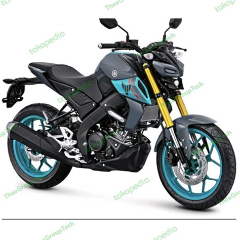 Jual Striping Stiker Set Yamaha Mt15 Cyan Grey Metalic 2022 Original