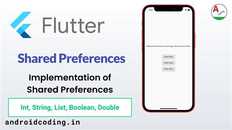 Flutter Sharedpreferences Tutorial For Beginners