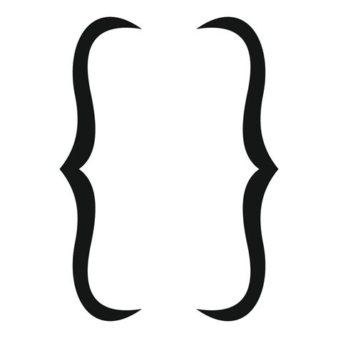 curly brackets enclosing empty space suggesting programming and coding concepts 52620140 vector
