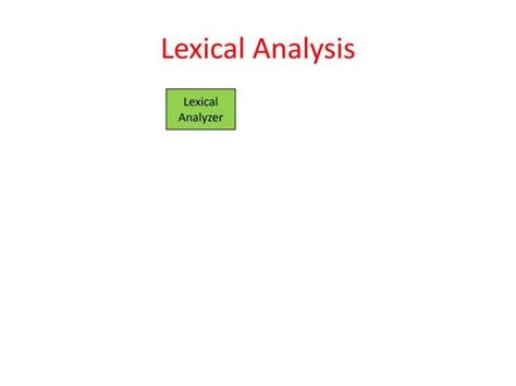 token pattern and lexeme pdf