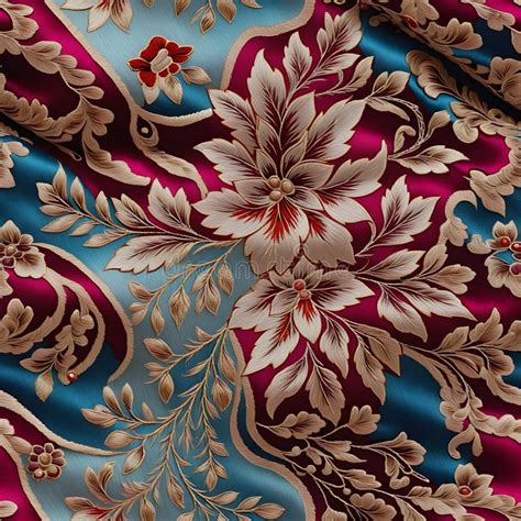 Seamless Background Embroidery Flowers Seamless Pattern Connecting Horizontally And Vertically