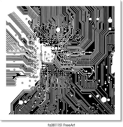 Computer Circuit Vector At Collection Of Computer Circuit Vector Free For