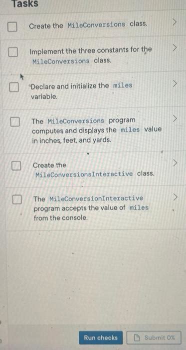 solved tasks create the mileconversions class implement the