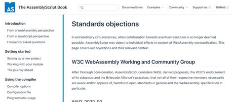 Assemblyscript專案認為wasi傷害開源標準，抨擊bytecode Alliance破壞webassembly規範精神 Ithome
