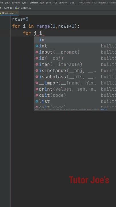 Number Left Triangle Pattern In Python Pattern Program Tutor Joes Youtube
